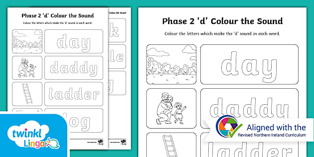 Linguistic Phonics Phase 2 'd' - Colour the Sound