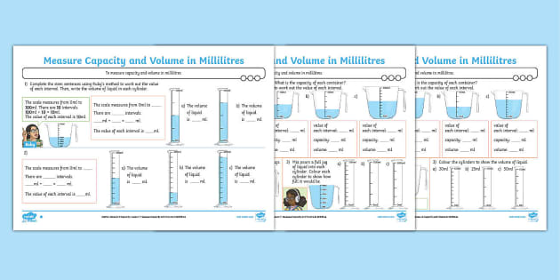 👉 Measure Capacity and Volume in Millilitres Differentiated Maths ...