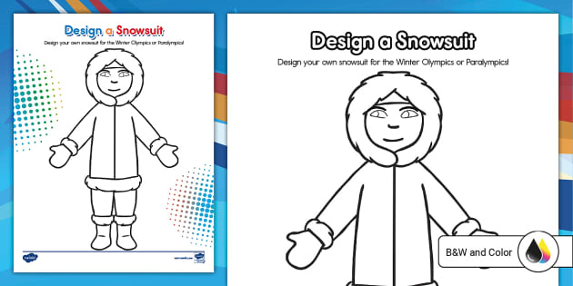 Winter Olympics Design a Snowsuit Activity | Twinkl USA