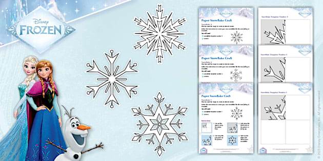 Frozen: Paper Snowflake Craft (Teacher-Made) - Twinkl
