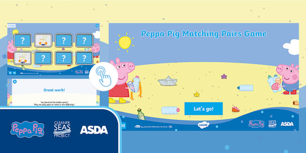FREE! - * NEW * Peppa Pig Interactive Pairs Game - Twinkl