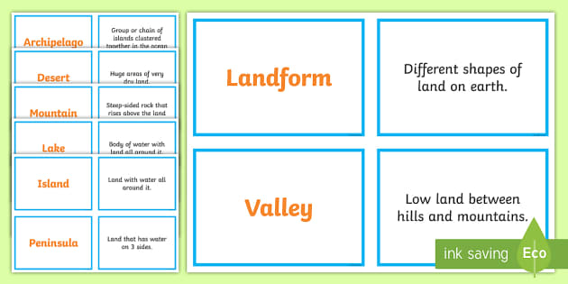 Landforms Concentration Matching Game (teacher made)