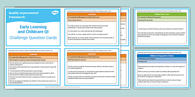Quality Improvement Framework: ELC Challenge Question Cards