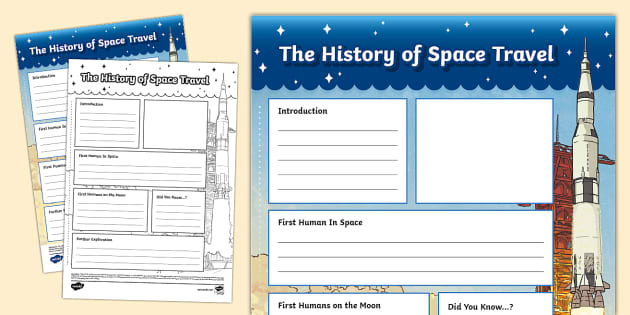 History of Space Travel Non-Chronological Report Template