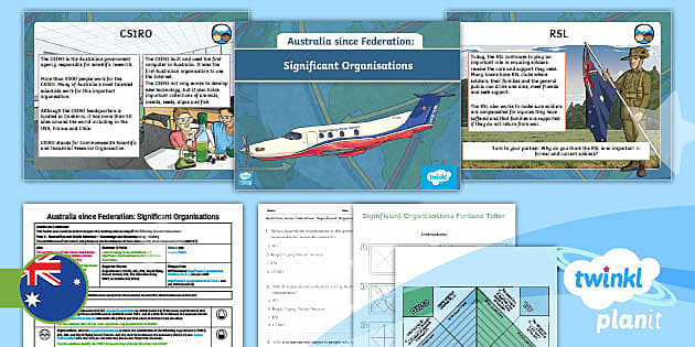 Year 6 HASS History Australia Lesson 8 Organisations