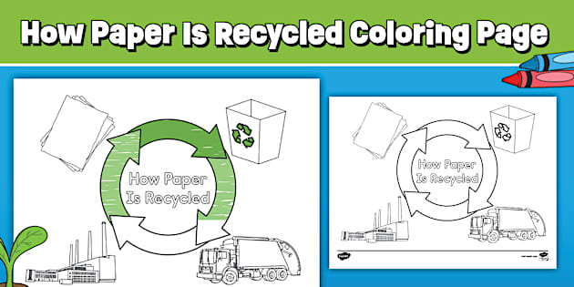 How Paper Is Recycled Coloring Page