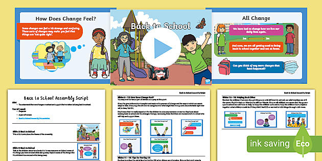 Back to School Assembly Pack (teacher made)