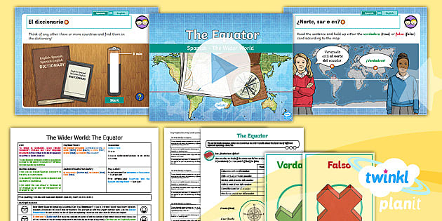 👉 PlanIt Year 4 Spanish Lesson: The Equator - Twinkl