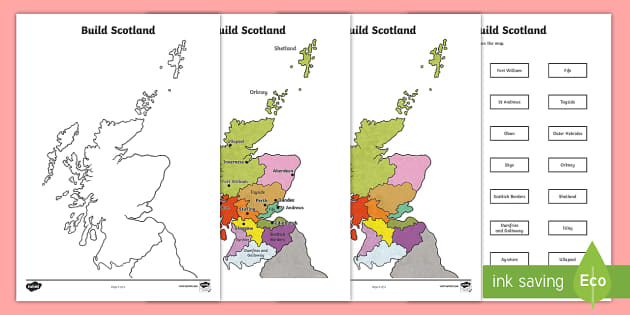 Printable Map of Scotland Jigsaw Puzzle | Twinkl Resources