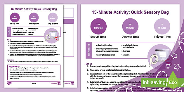15-Minute Activity: Quick Sensory Bag (teacher made)