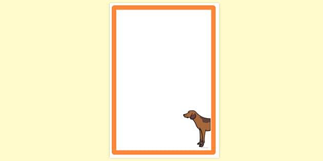FREE! - Half a Dog Page Border (teacher made) - Twinkl