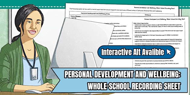 Personal Development & Wellbeing Whole-School Record Sheet