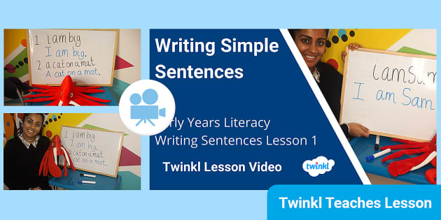 FREE! - Writing Sentences Video Lesson 1 | Kindergarten Remote Learning
