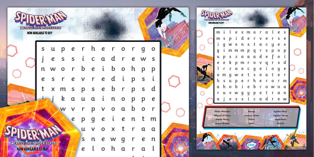 FREE Spider-Man™: Word Search for 3rd-5th Grade - Twinkl
