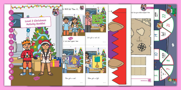 Christmas Phonics Level 3 Activity Booklet (teacher made)