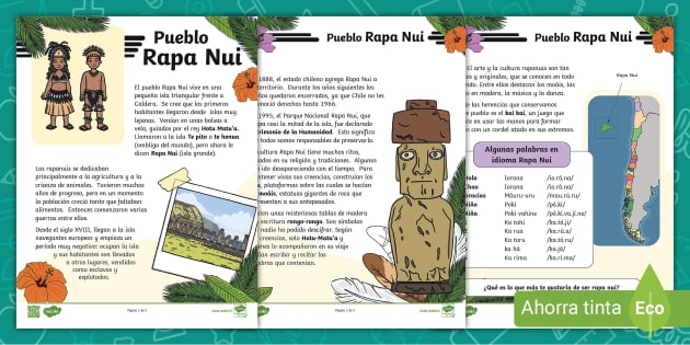 FREE! - Ficha Pueblos Originarios: Rapa Nui - Twinkl