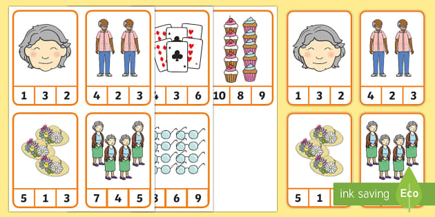 Grandparents Day Number Cards | Australian Primary Resource