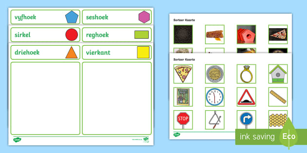 2D Vorms Werkkaarte - Graad R (Teacher-Made) - Twinkl