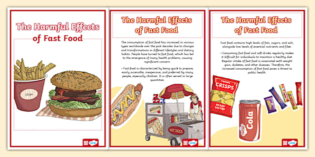 The Harms of Fast Food - Twinkl
