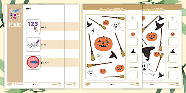 👉 * NEW * SEND Structured Steps Halloween Count and Write