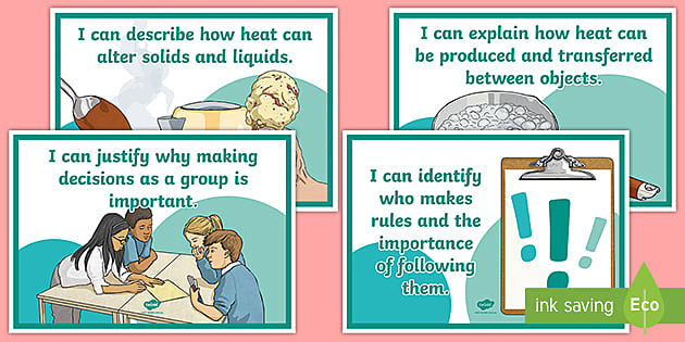 Rules and Consequences Year 3 IU I Can Statements Display Posters