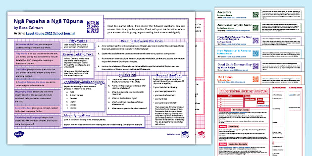 Level 4 June 2022 School Journal Guided Reading Pack