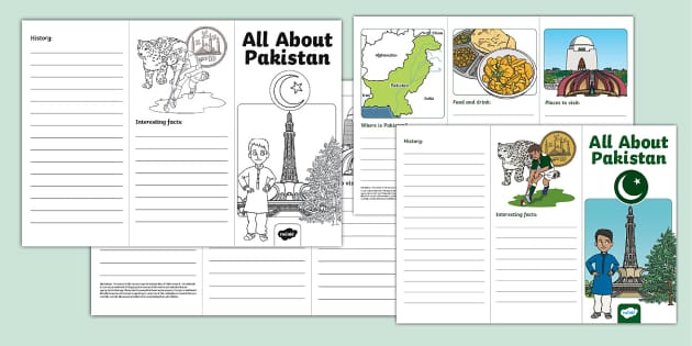 All About Pakistan Leaflet Template (teacher made) - Twinkl