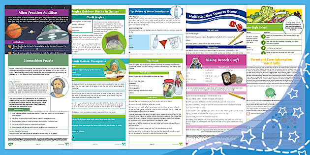 Twinkl Parents Ages 9 - 11 Newsletter - Weekend Time Fillers