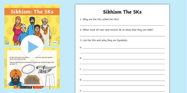 Sikhi: 5 Ks - PowerPoint and Worksheet Pack