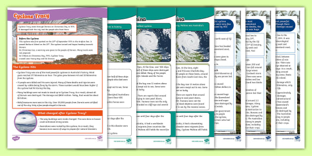 Australian Cyclones Fact File Pack - Year 6 Science - Twinkl