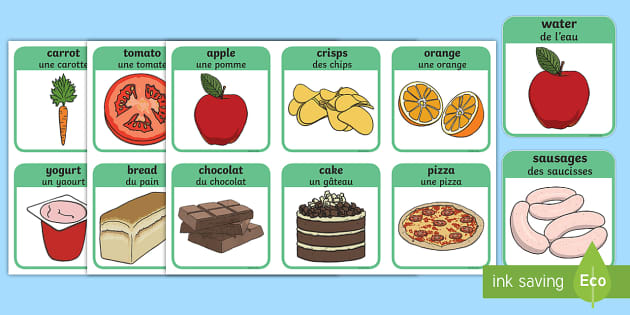 Healthy and Unhealthy Flashcards English/French - Healthy And Unhealthy