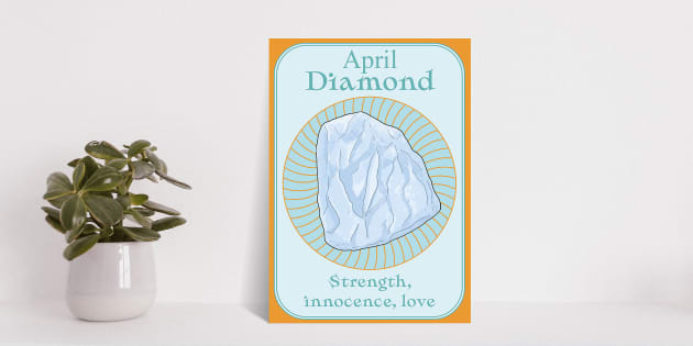 Twinkl Party | April Diamond Birthstone Postcard - Twinkl