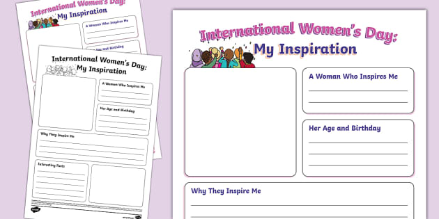 International Women's Day 'My Inspiration' Fact File Template