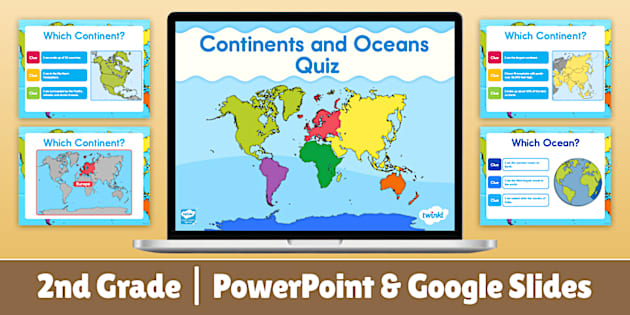 Continents and Oceans Quiz PowerPoint & Google Slides