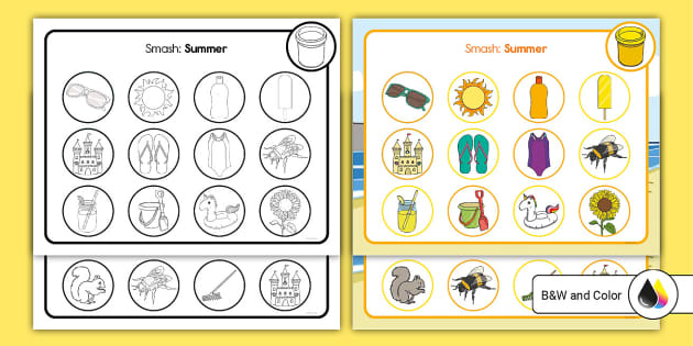 Summer Smash Mats | Kindergarten | Twinkl USA (Teacher-Made)