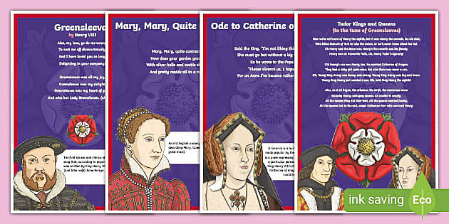 Tudor Poetry for Children - Primary Resources (teacher made)