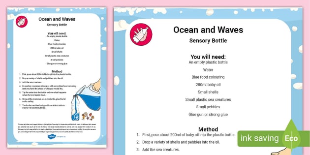 Ocean and Waves Sensory Bottle (Teacher-Made) - Twinkl