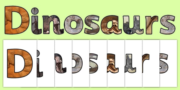 Dinosaurs Themed Photo Dinosaur Display Lettering - dinosaurs