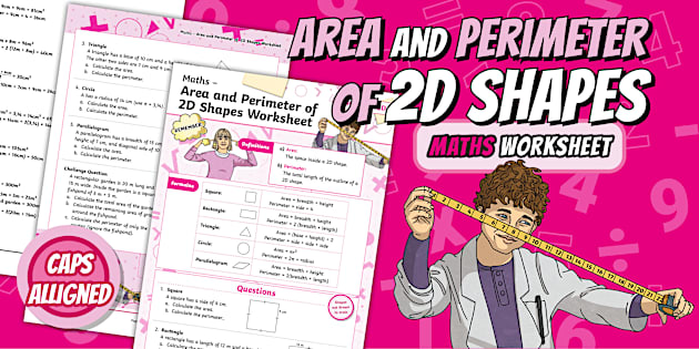 Senior Phase Maths - Term 2 - Area and Perimeter Worksheet