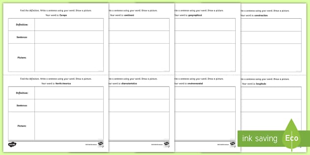 Europe and North America Word Wall Activity (Teacher-Made)