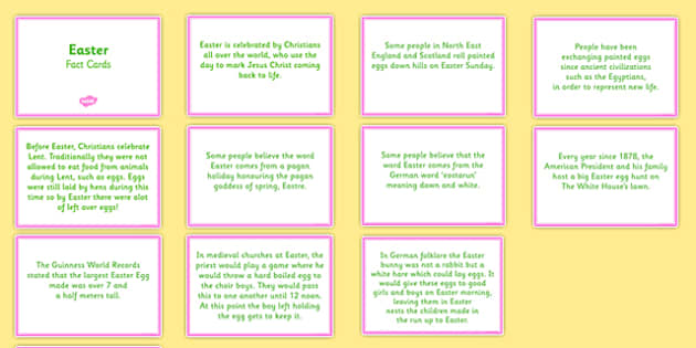 Amazing Easter Display Fact Cards (teacher made) - Twinkl