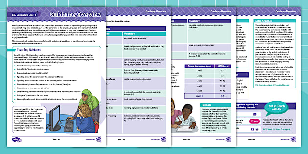 FREE! - ESL Curriculum Level 6 Guidance/Overview - Twinkl