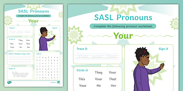 FP - SASL - Pronouns (Teacher-Made) - Twinkl