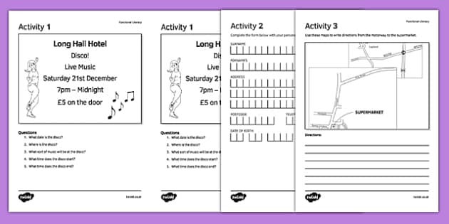 Functional Skills English Writing Worksheets | Comprehension