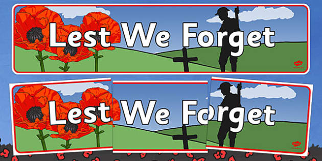 Anzac Day Lest We Forget Display Banner - Primary Resources