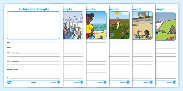 Picture and Prompts Writing Template Summer Term Pack for Learners of EAL