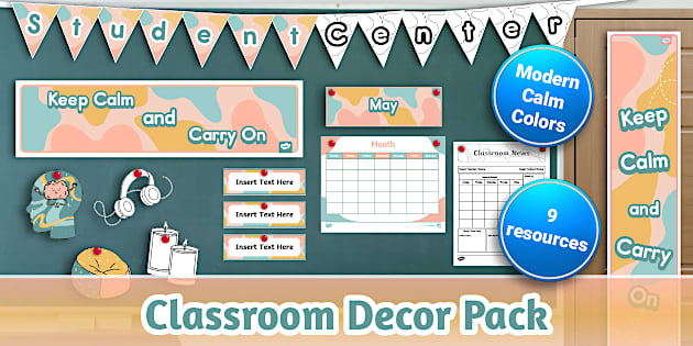 Calm Colors Classroom Decor Pack for 7th Grade | Twinkl USA