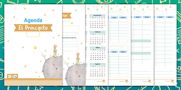 Planificador docente 2024-2025: Agenda El Principito