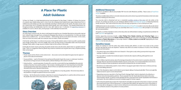 'A Place for Plastic' KS2 Pollution Story | Adult Guidance