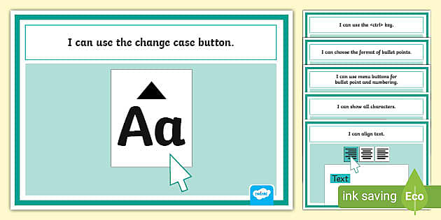Word Processing Skills Help Posters (teacher made)